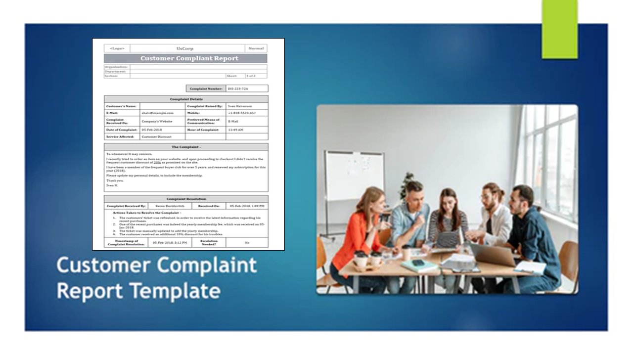 Customer Complaint Report Template – ITSM Docs - ITSM Documents & Templates