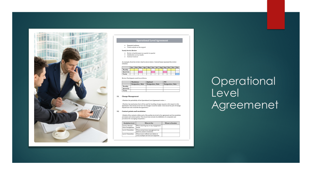 Operational Level Agreement Template Itil