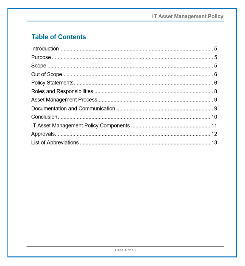 COBIT Asset Management Policy Template – ITSM Docs - ITSM Documents ...