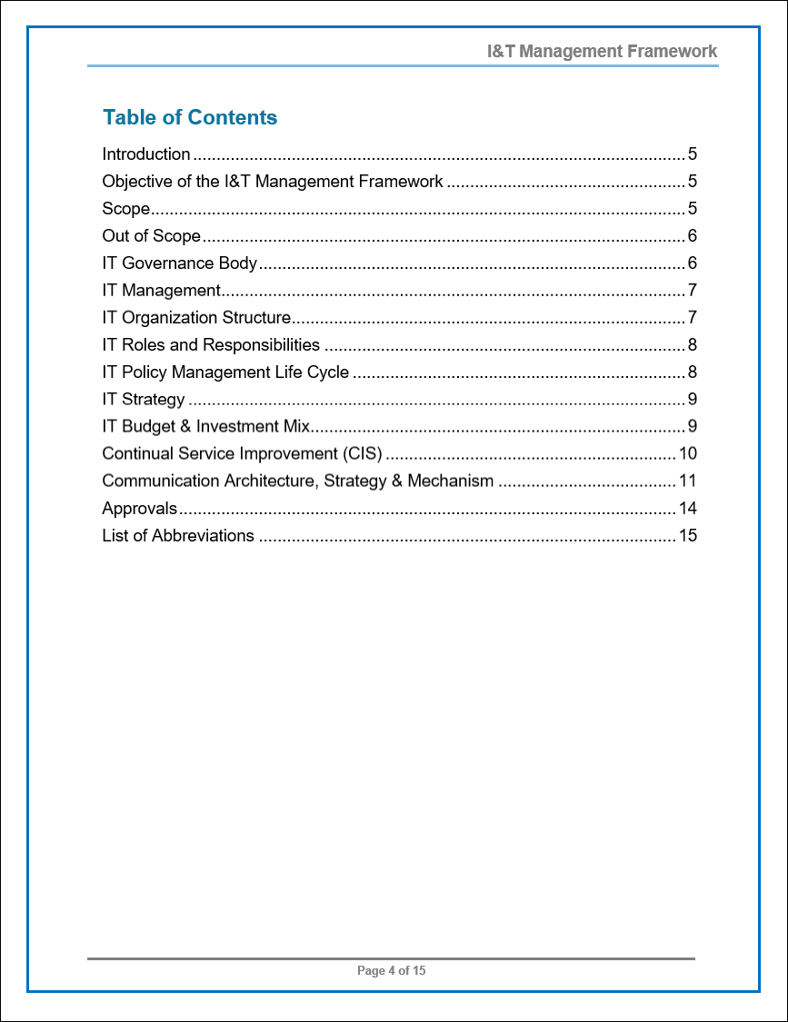 COBIT IT Management Framework Template – ITSM Docs - ITSM Documents ...