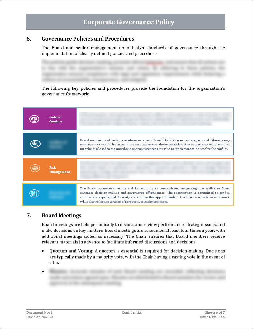 Corporate Governance Policy Template – ITSM Docs - ITSM Documents ...