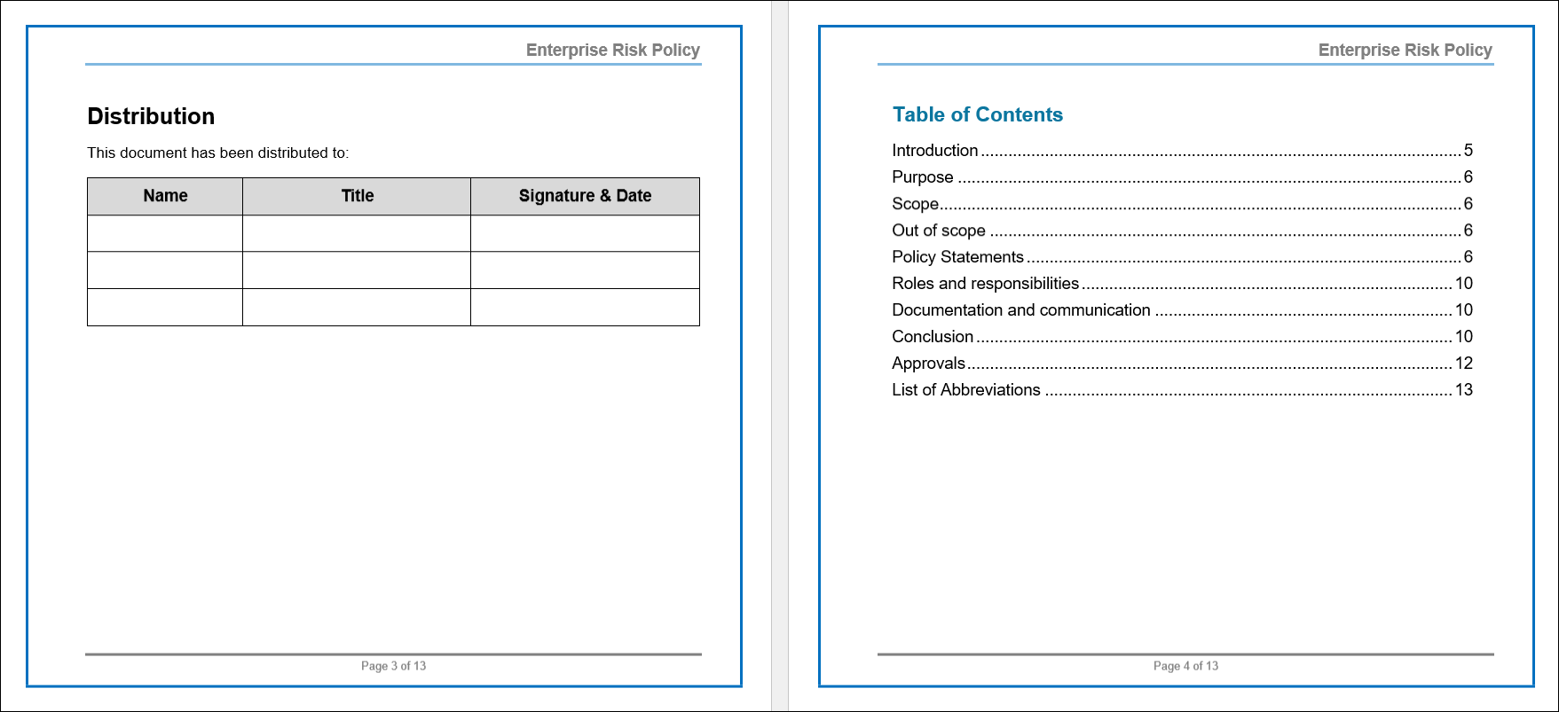 COBIT Enterprise Risk Policy Template – ITSM Docs - ITSM Documents ...