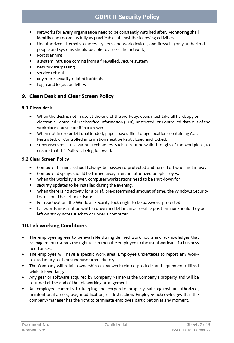 Gdpr Implementation Toolkit Itsm Docs Itsm Documents And Templates