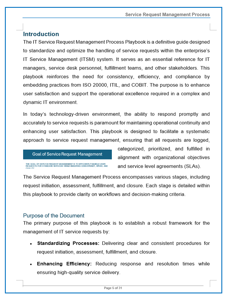 Service Request Management Process Playbook – ITSM Docs - ITSM ...