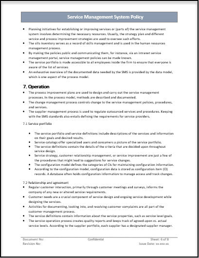 Service Management System Policy Process Template MS Word – ITSM Docs ... Service Management System Policy Process Template MS Word – ITSM Docs ...