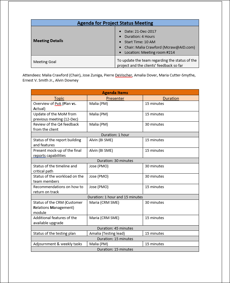 Project Meeting Template Meeting Planner Template | Shatterlion.info