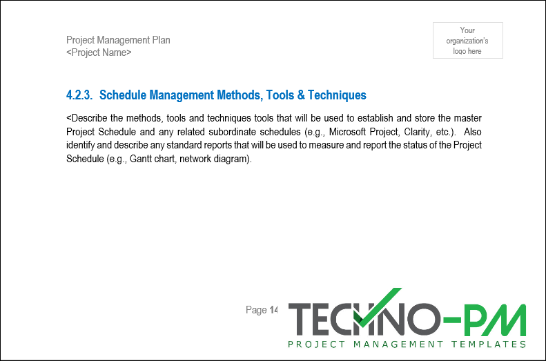Project Management Plan (PMP) Template – ITSM Docs - ITSM Documents ...