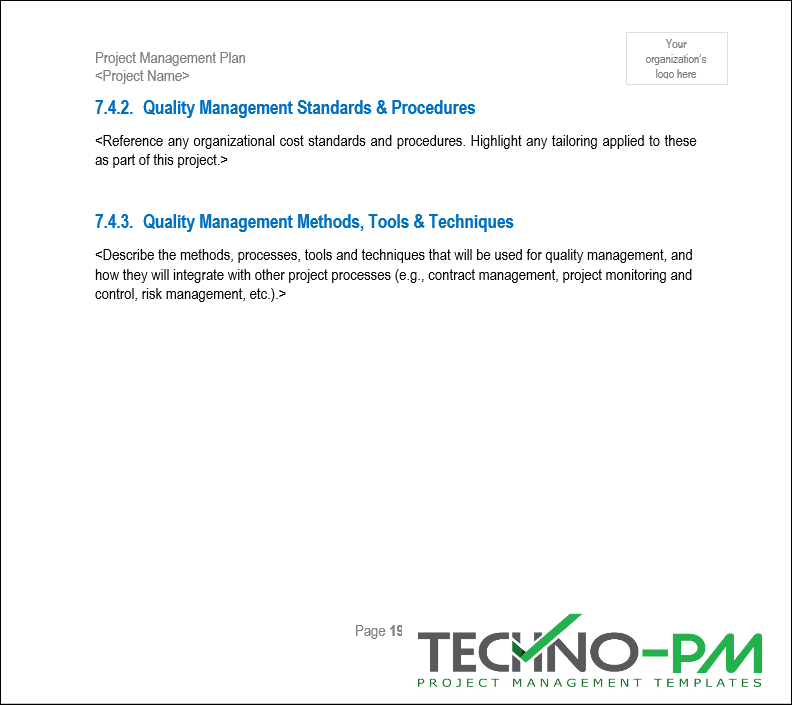Project Management Plan (PMP) Template – ITSM Docs - ITSM Documents ...
