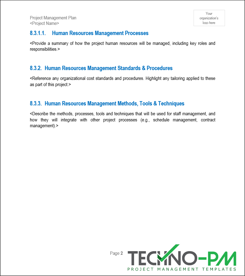 Project Management Plan (PMP) Template – ITSM Docs - ITSM Documents ...